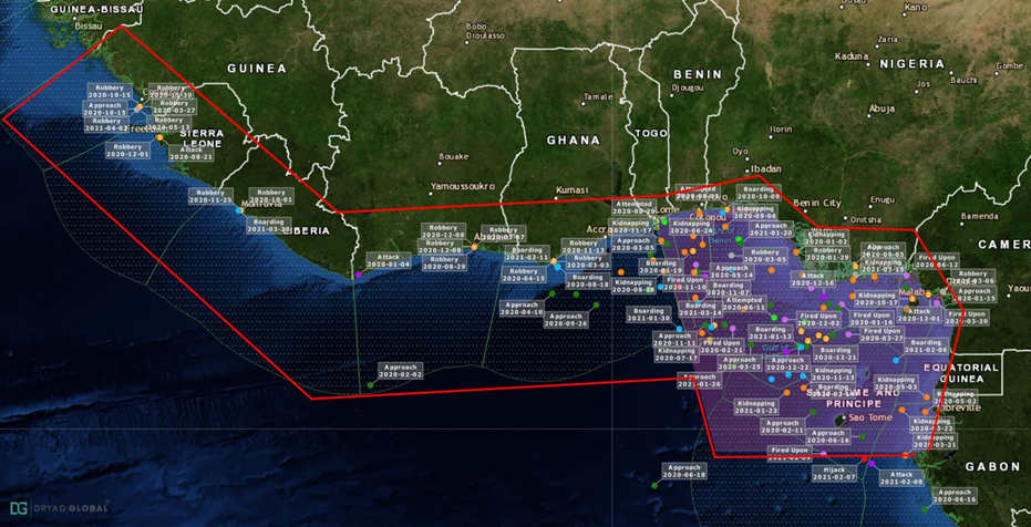 Heightened Risk Area - Gulf of Guinea (Zones D, E &F)